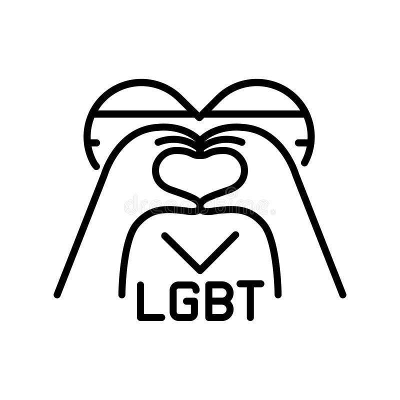 LGBT Line Icon. Vector Isolated Element Stock Vector - Illustration of ...