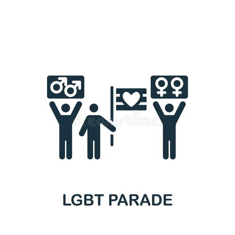 Lgbt Parade Icon. Monochrome Simple Lgbt Icon for Templates, Web Design ...