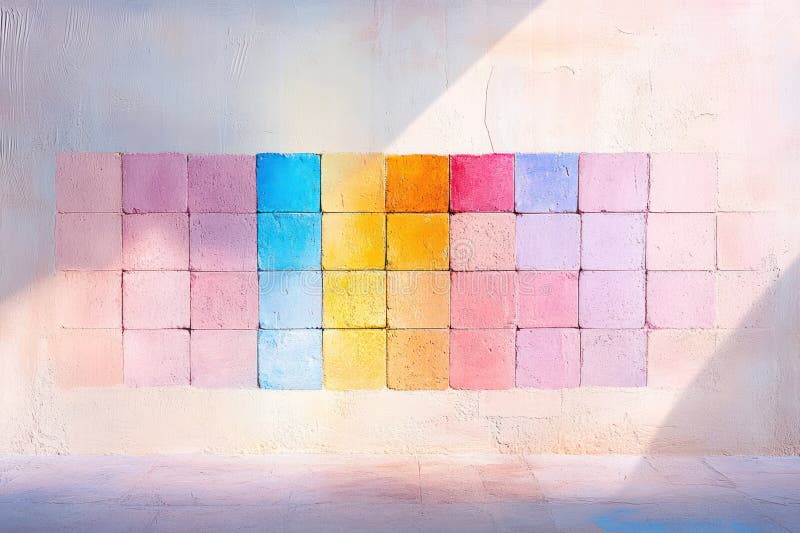 LGBT Pride Brick Wall Texture with Rainbow Flag Colors - Rustic ...