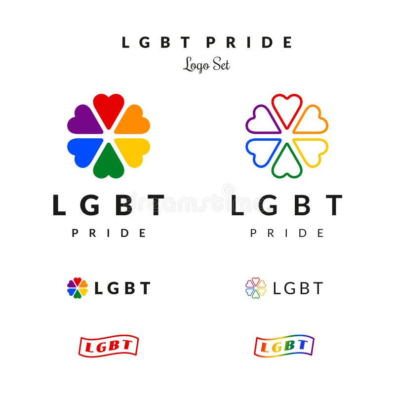 LGBT Pride Flag Rainbow Logo Vektor Abbildung - Illustration von ...