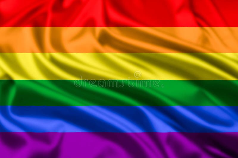 The Pride Flag Rippled stock illustration. Illustration of lesbian ...