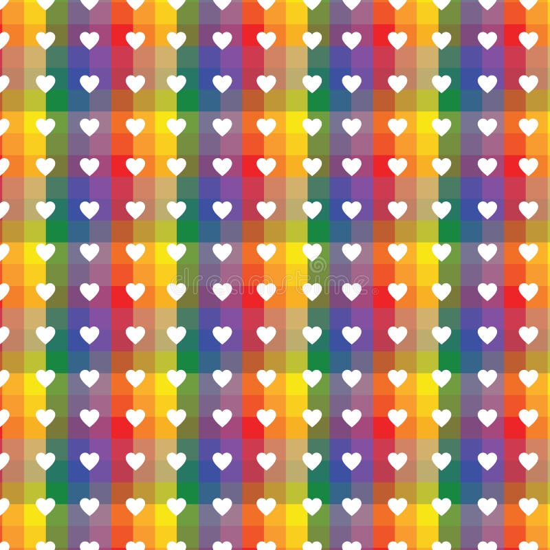 Rainbow Pride Wallpaper Background Valentine`s Pattern Card Retro Flat Design Lgbt Flag