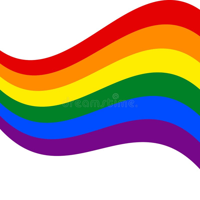 Lgbt Rainbow Flag Celebrating Gay People Rights Same Sex Love Pride