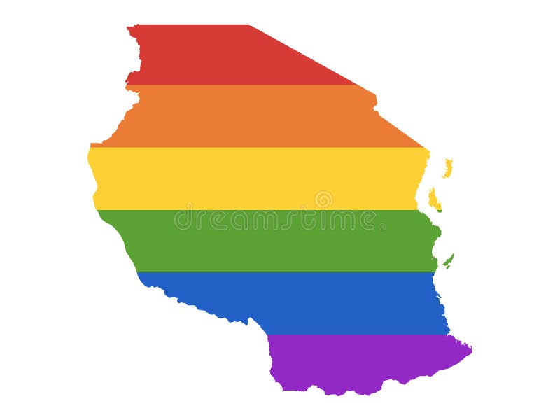 LGBT Rainbow Map of Tanzania Stock Vector - Illustration of america ...