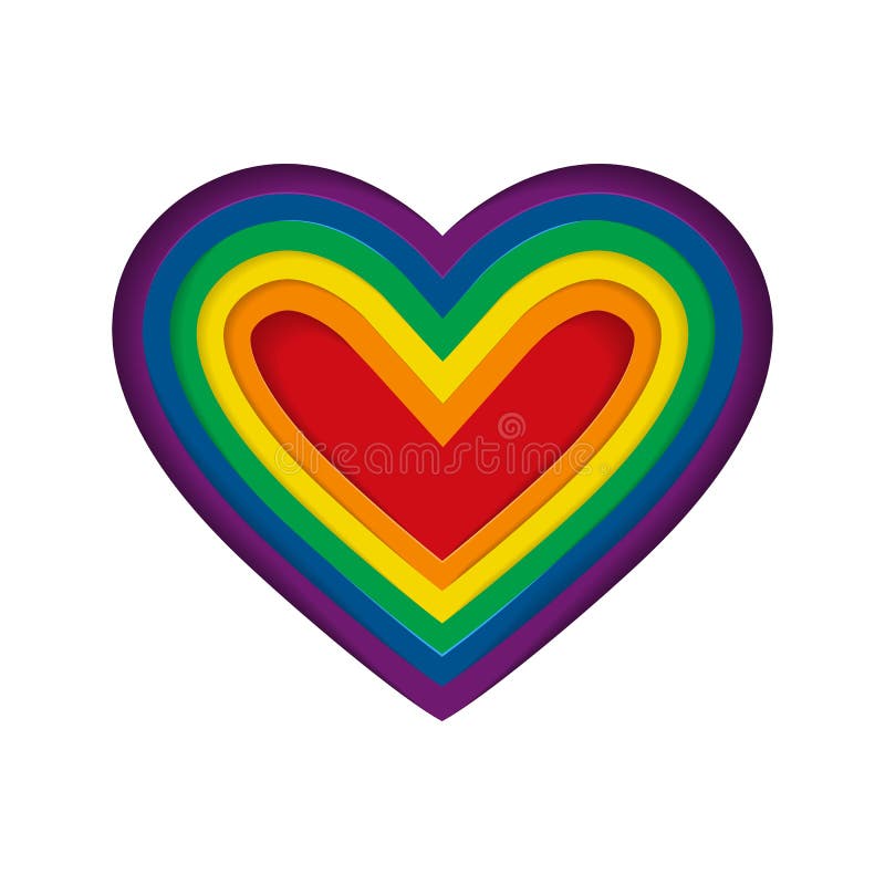 Lgbt Regenbogen Herz Auch Im Corel Abgehobenen Betrag Lgbt Stolzflagge