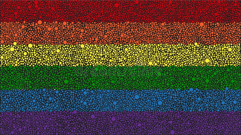 Lgbt Shape Rectangle with Dots. Rainbow Flag. Stock Vector ...