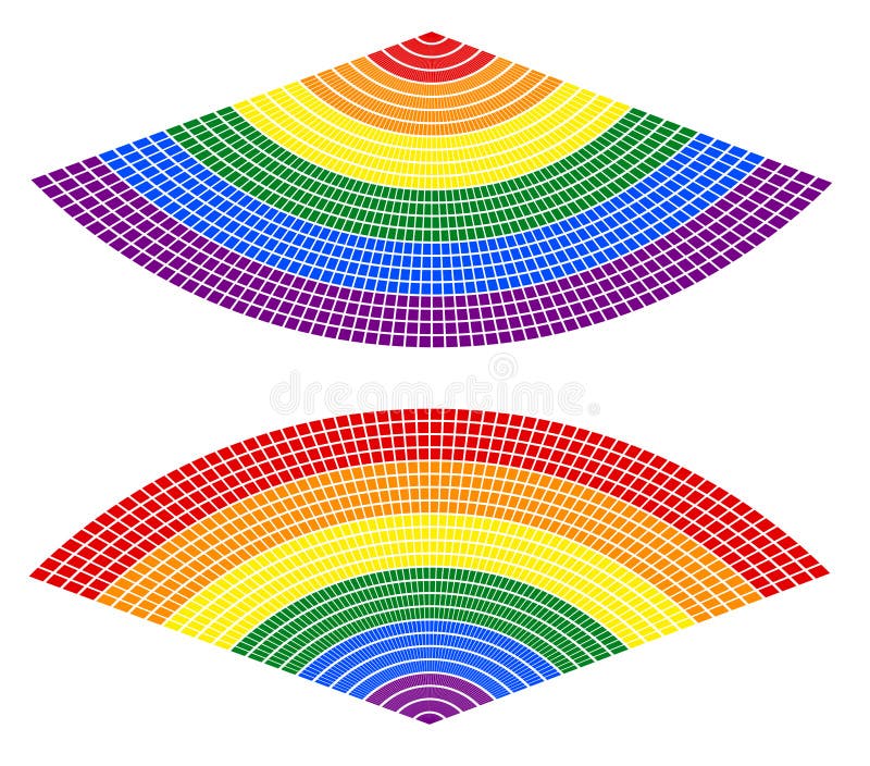 LGBT Flag Color Vector Squares in a Fan Shape Stock Vector ...