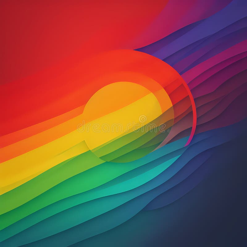 LGBT Symbol and Rainbow Gradient Background. Colorful Rainbow Gradient ...