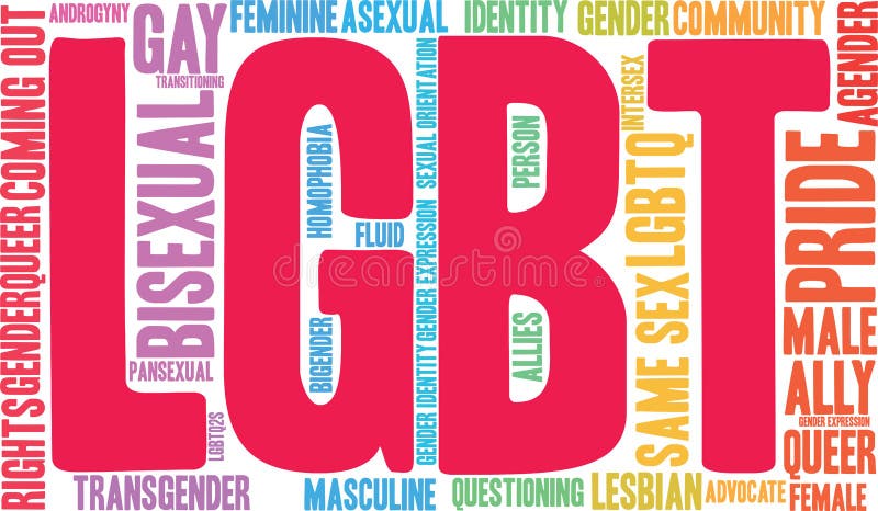 LGBT Word Cloud stock vector. Illustration of community - 99392317