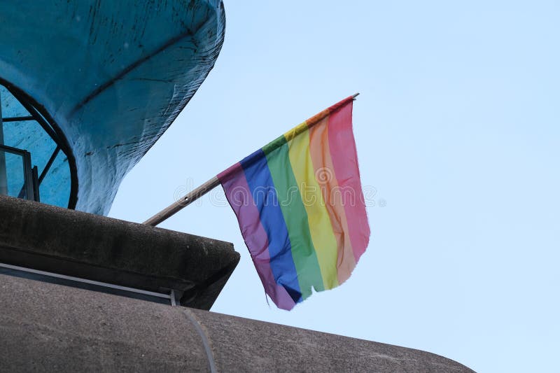 Lgbtq flag stock photo. Image of rights, lgbtq, flagpole - 359199984