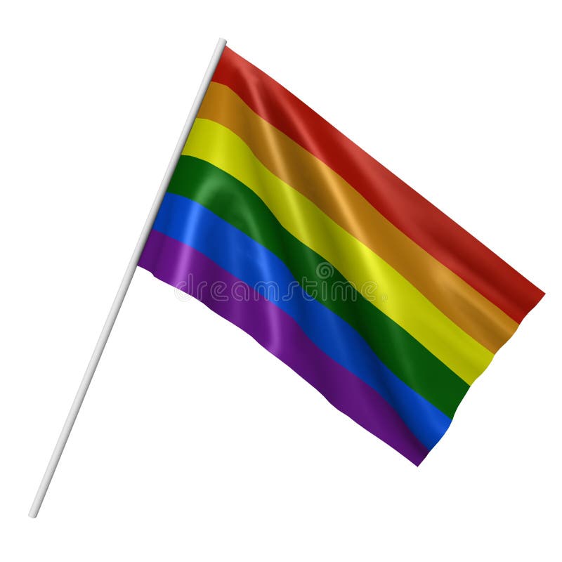 An LGBTQ Flag with Rainbow Colors Expressing Equality and Tolerance, a ...