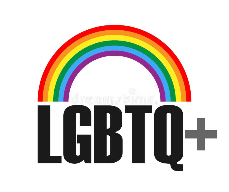 LGBTQ Logo with Rainbow Symbol, Vector Symbol of LGBT Pride Community ...