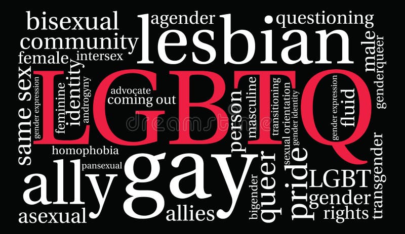 LGBTQ Word Cloud stock vector. Illustration of bisexual - 99074991