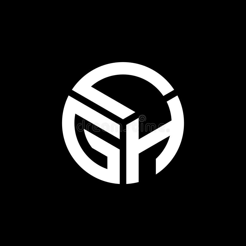 LGH Letter Logo Design on Black Background. LGH Creative Initials ...