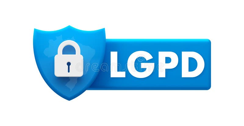 LGPD Compliance Shield Icon - General Data Protection Law Secure Emblem ...