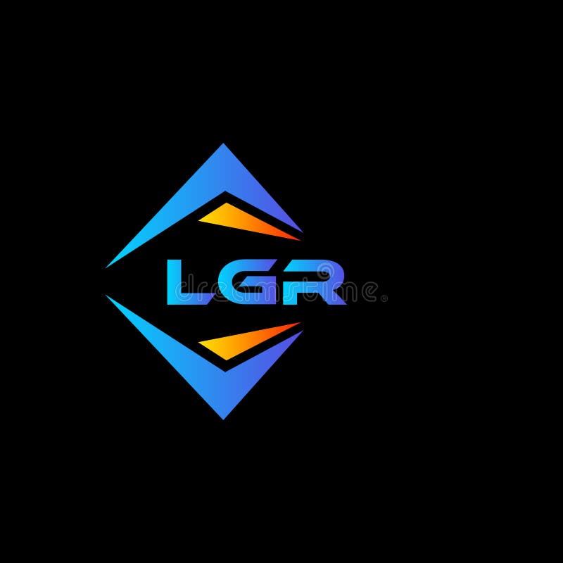 LGR Abstract Technology Logo Design on Black Background. LGR Creative ...