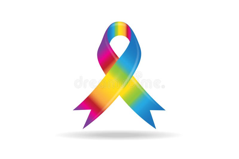 Rainbow Cancer Ribbon Stock Illustrations – 52 Rainbow Cancer Ribbon ...