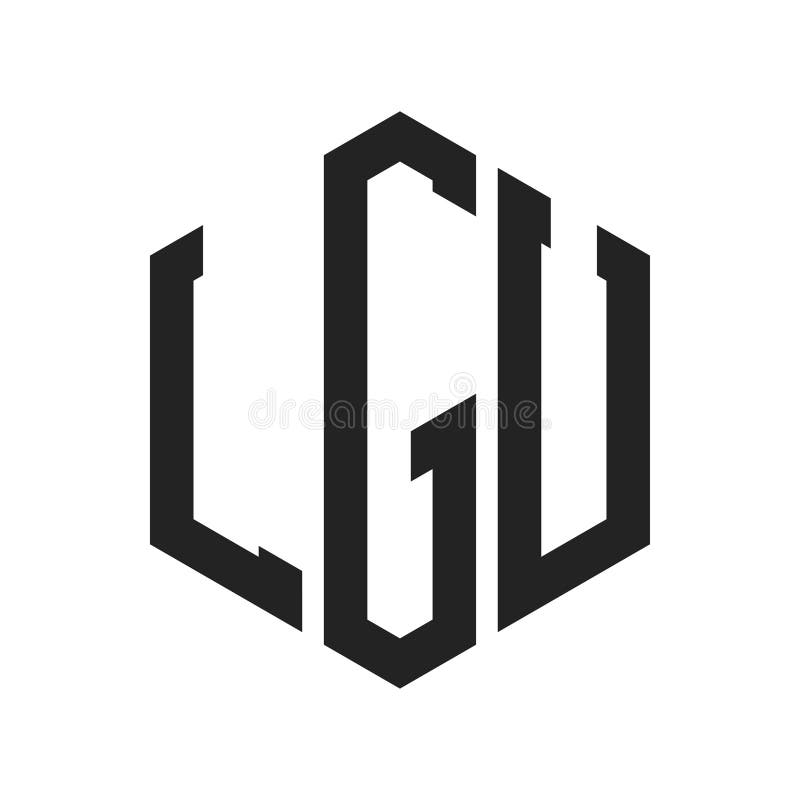 LGU Logo Design. Initial Letter LGU Monogram Logo Using Hexagon Shape ...