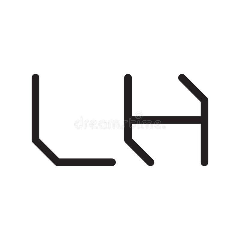Lh Initial Letter Vector Logo Icon Stock Vector - Illustration of ...
