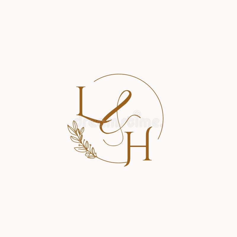 LH Initial Wedding Monogram Logo Stock Illustration - Illustration of ...