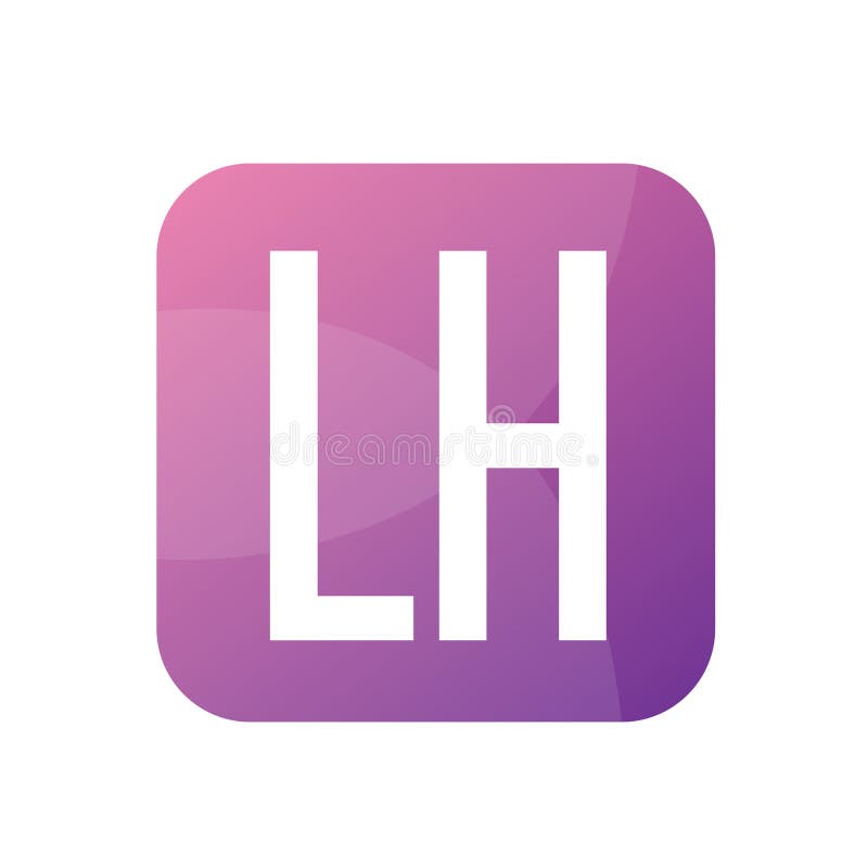 LH Letter Logo Design with Simple Style Stock Vector - Illustration of ...