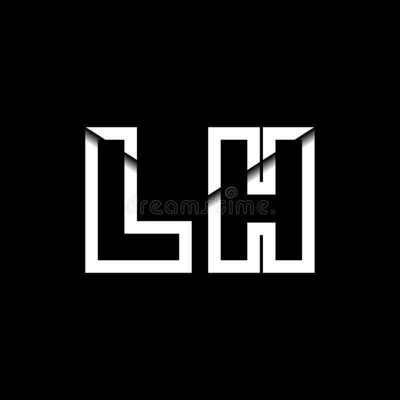 LH Monogram Envelope Shape Style Stock Vector - Illustration of icon ...