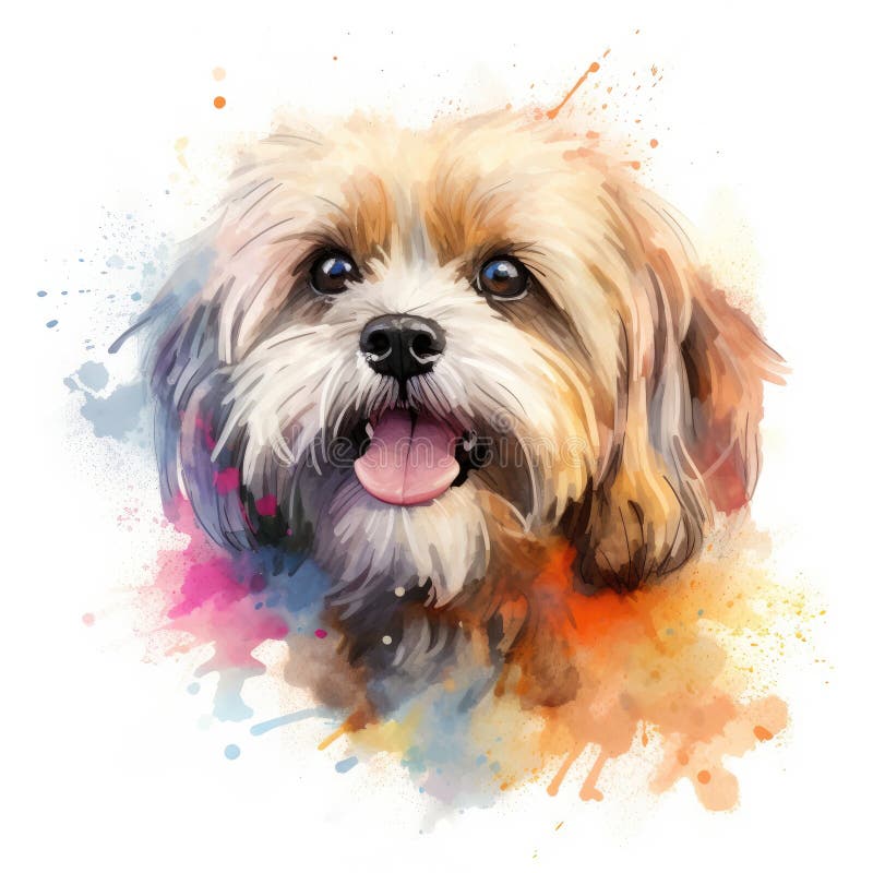 Lhasa apso stock illustration. Illustration of apso - 328679675