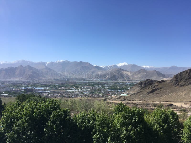 Lhasa in Spring in Tibet, China. Stock Photo - Image of spring ...