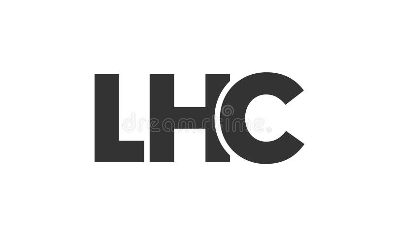 LHC Logo Design Template with Strong and Modern Bold Text. Initial ...