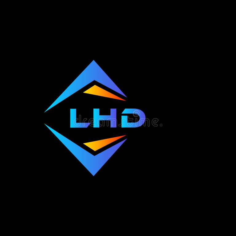 LHD Abstract Technology Logo Design on Black Background. LHD Creative ...
