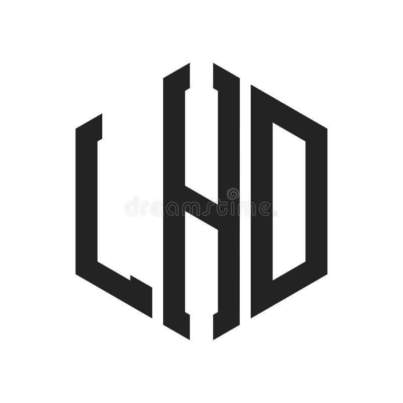 LHD Logo Design. Initial Letter LHD Monogram Logo Using Hexagon Shape ...