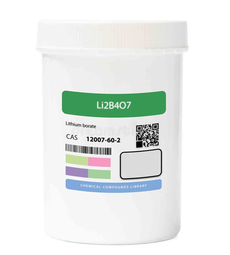 Li2B4O7 - Lithium Borate stock image. Image of li2b4o7 - 313653493