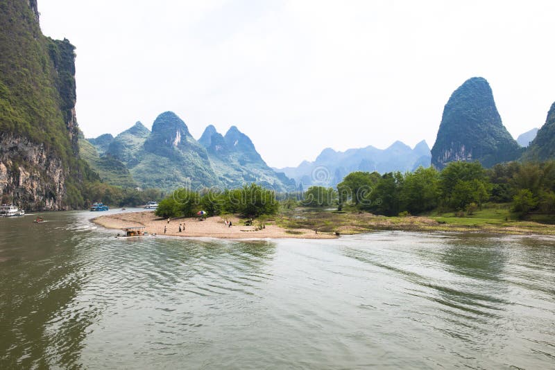 Li - Fluss Mit Insel - China Stockfoto - Bild von porzellan ...