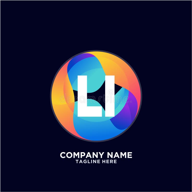 Letter LI Logo Design Vector. Abstract Font Logo Design. Stock Vector ...