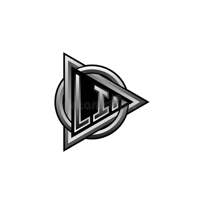 LI Logo Letter Triangle and Circle Rounded Stock Vector - Illustration ...