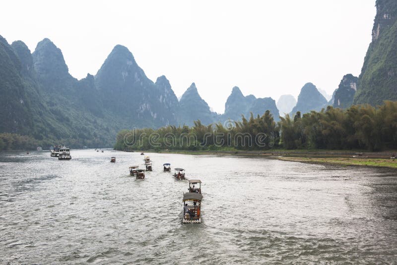 Vegetation Along the Li River in Southern China Stock Image - Image of ...