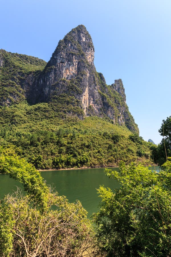 Li River with Limestone Rock Stock Photo - Image of scenery, beautiful ...