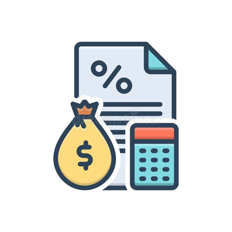 Color Illustration Icon for Liabilities, Money Bag and Financial Stock ...