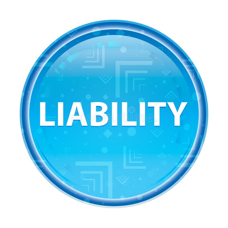 Liability Floral Blue Round Button Stock Illustration - Illustration of ...