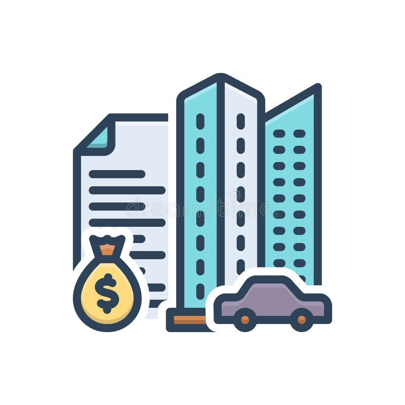 Color Illustration Icon for Liability, Responsibility and Dollar Stock ...