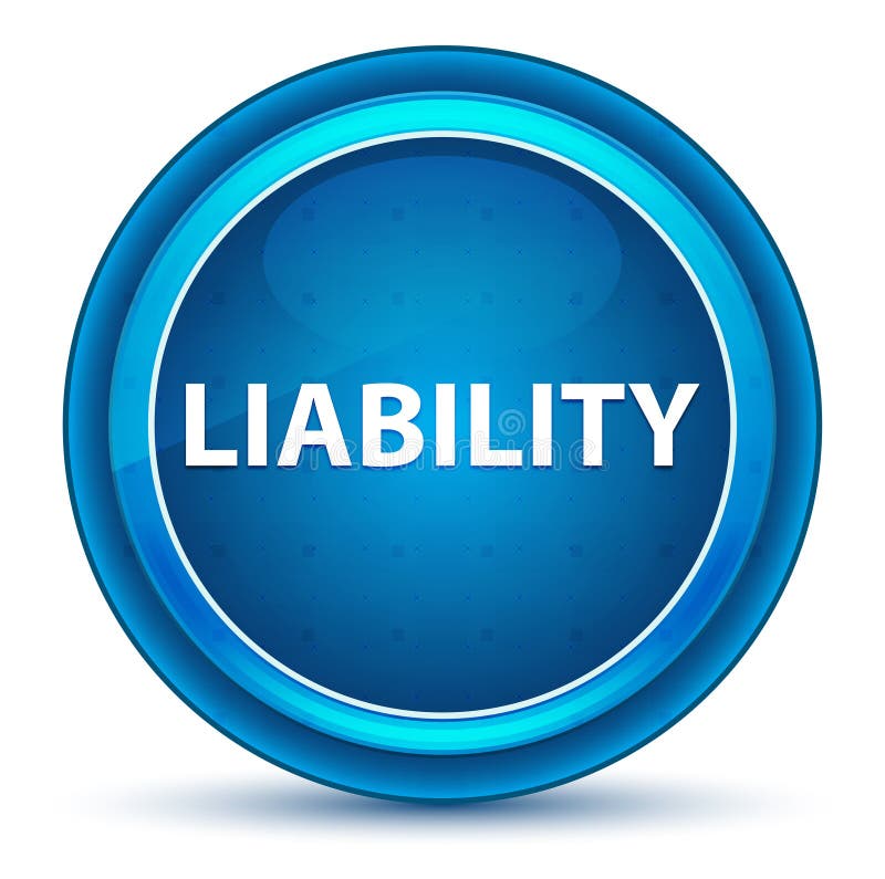 Liability Eyeball Blue Round Button Stock Illustration - Illustration ...