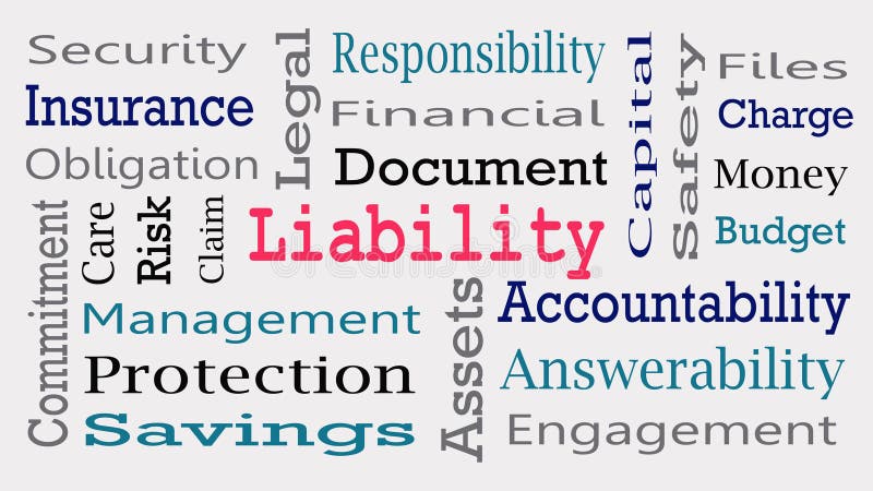 Liability word cloud stock vector. Illustration of honesty - 177580632