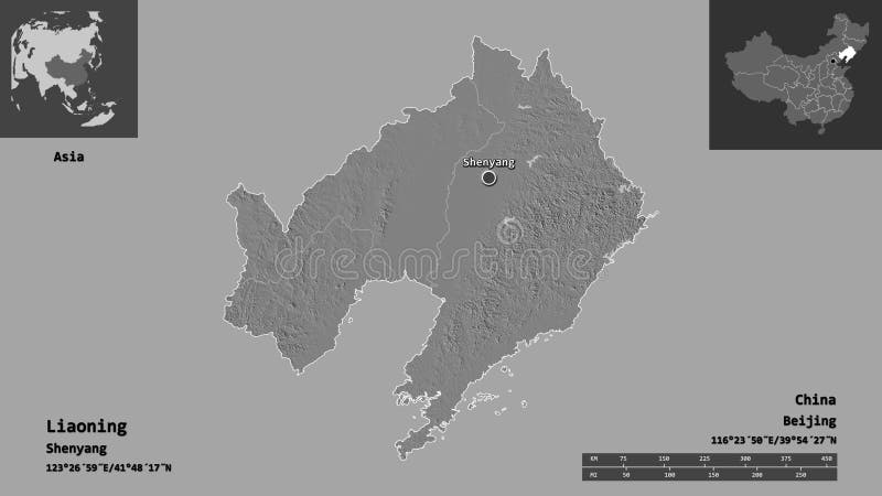 Map of Liaoning Province, China Stock Vector - Illustration of atlas ...