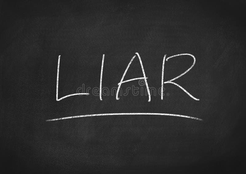 The Word Liar Written in White Block Letters Stock Image - Image of ...
