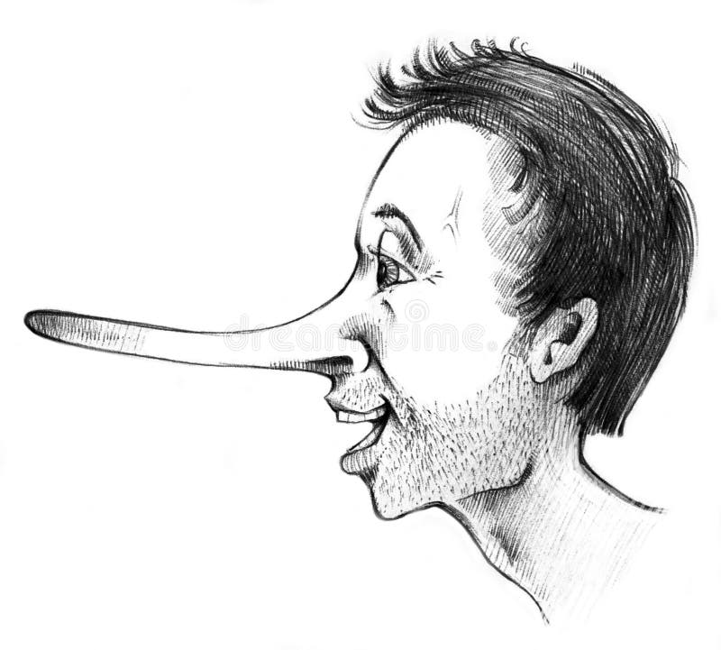 Liar guy stock illustration. Illustration of invent, grow - 8141058