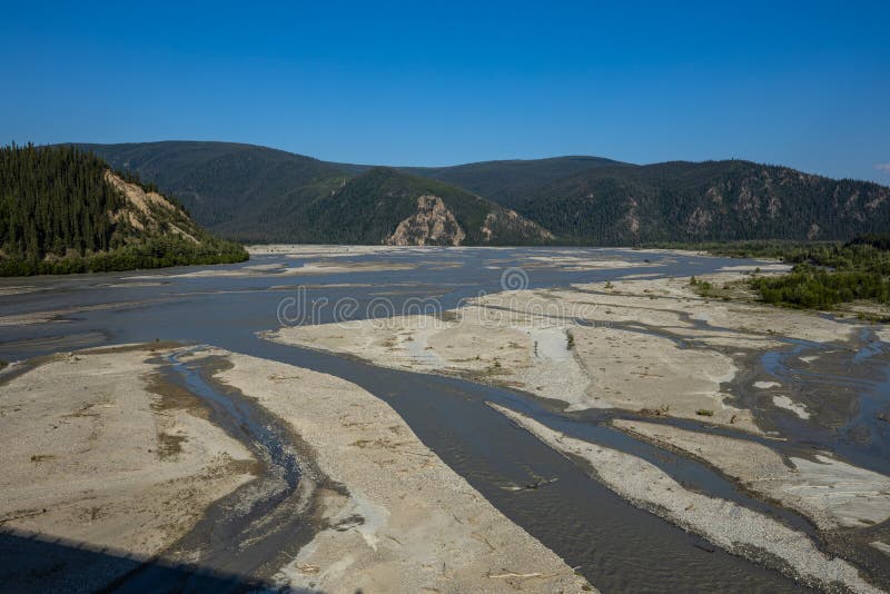 Liard River Along the Alaska Highway in Canada Stock Image - Image of ...