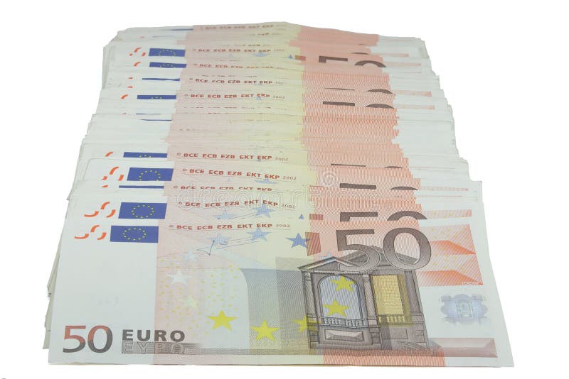 Liasse De Cinquante Factures D'euro Photo stock - Image du cinquante ...