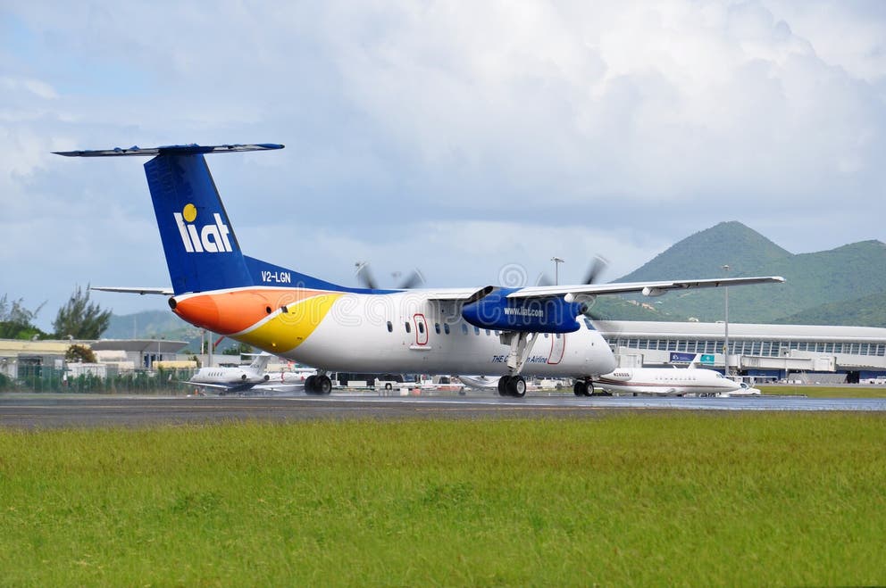 LIAT aircraft editorial photography. Image of insel, cargo - 37723317