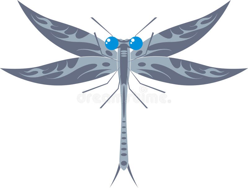 Libélula coloreada vector ilustración del vector. Ilustración de icono ...