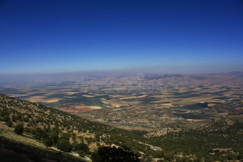 Libanesiskt Landskap, Bekaa Valley Beqaa (Bekaa) Dal, Baalbeck, Libanon ...
